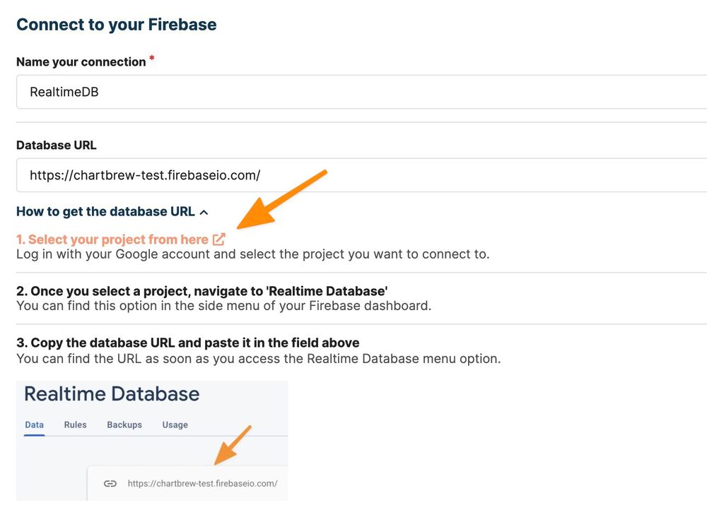 Visualize your Firebase Realtime Database with Chartbrew