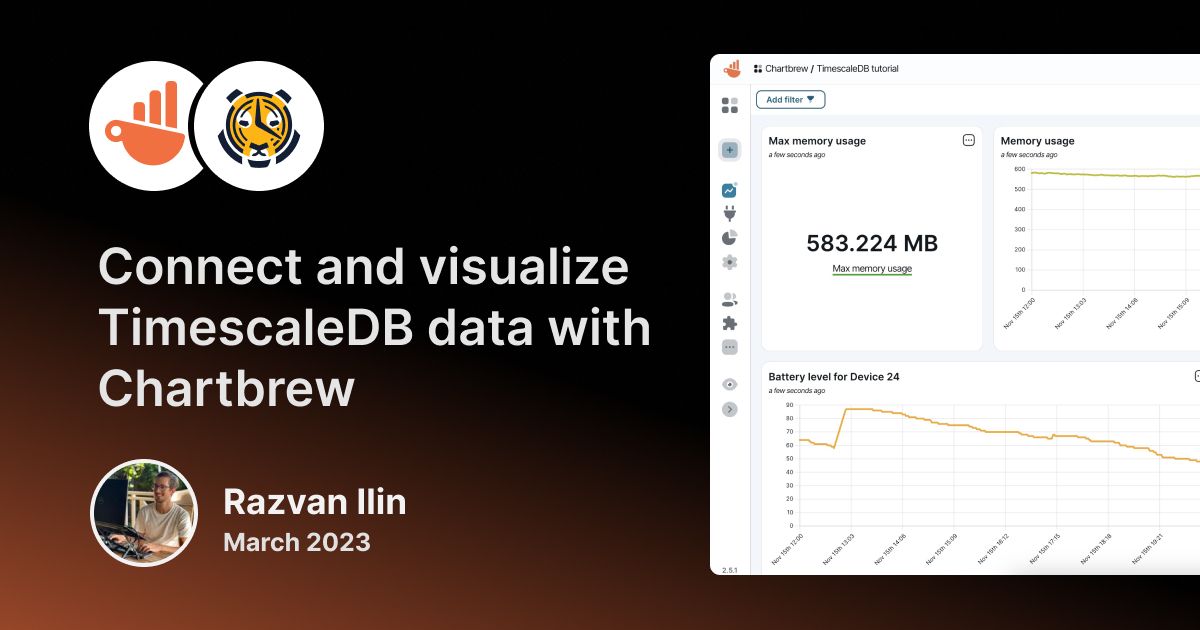 Connect and visualize TimescaleDB data with Chartbrew