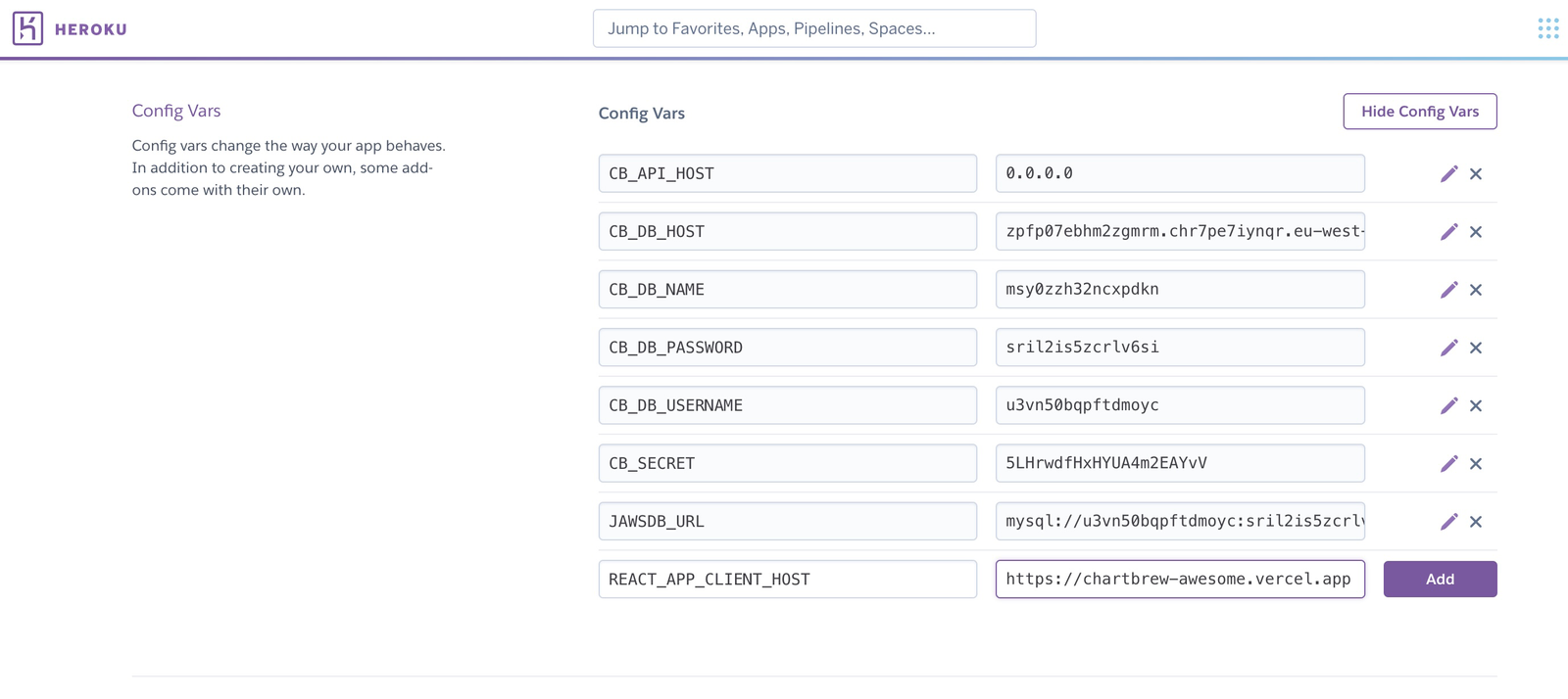 How to deploy Chartbrew on Heroku and Vercel