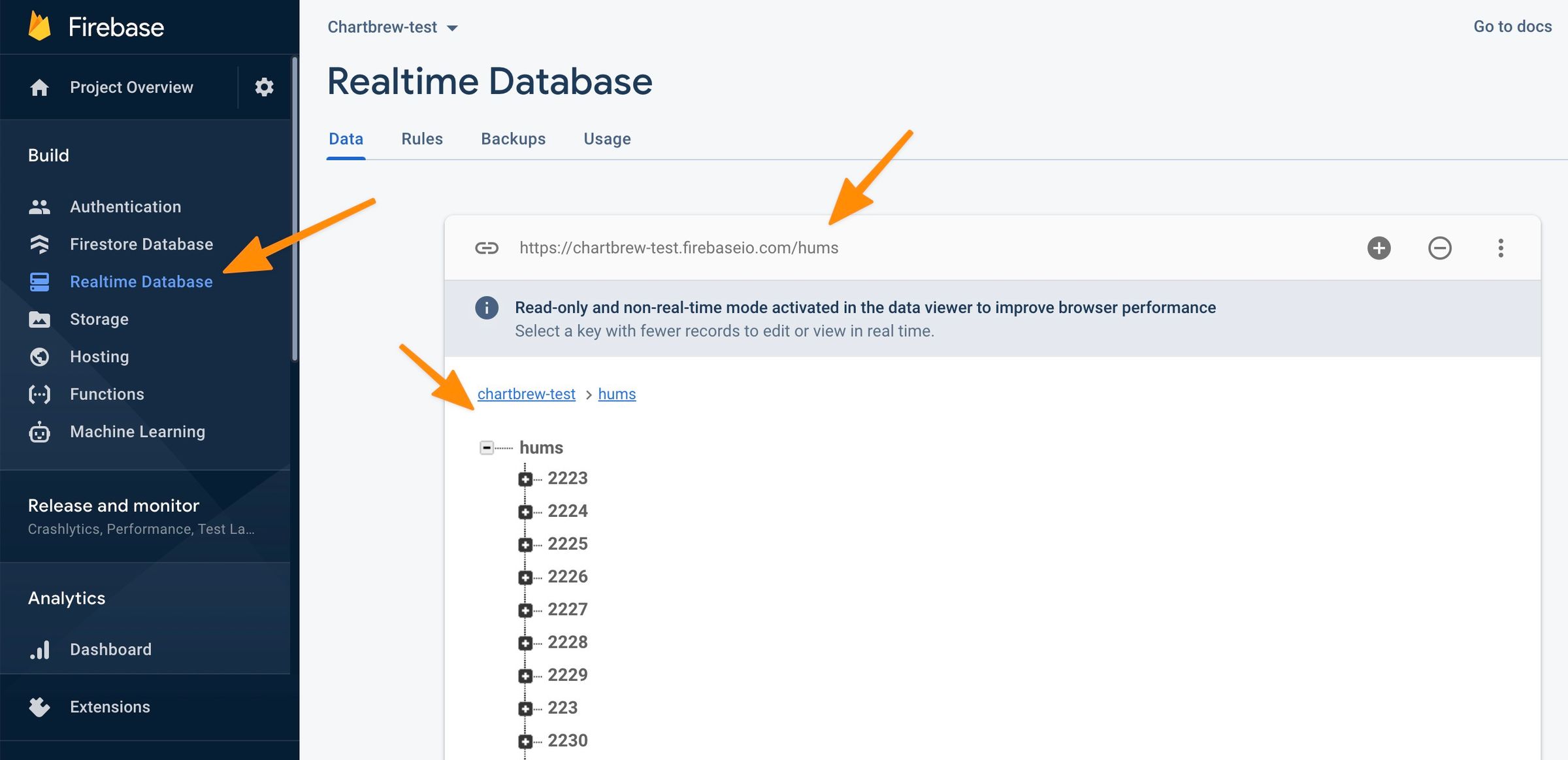 Visualize your Firebase Realtime Database with Chartbrew