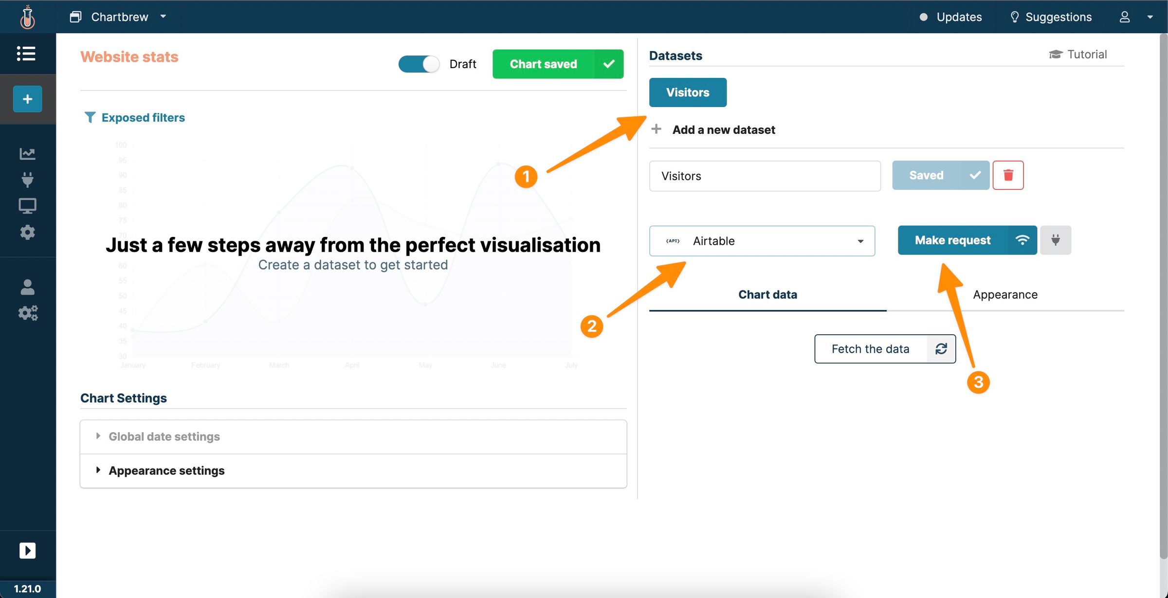 How to visualize Airtable data with Chartbrew