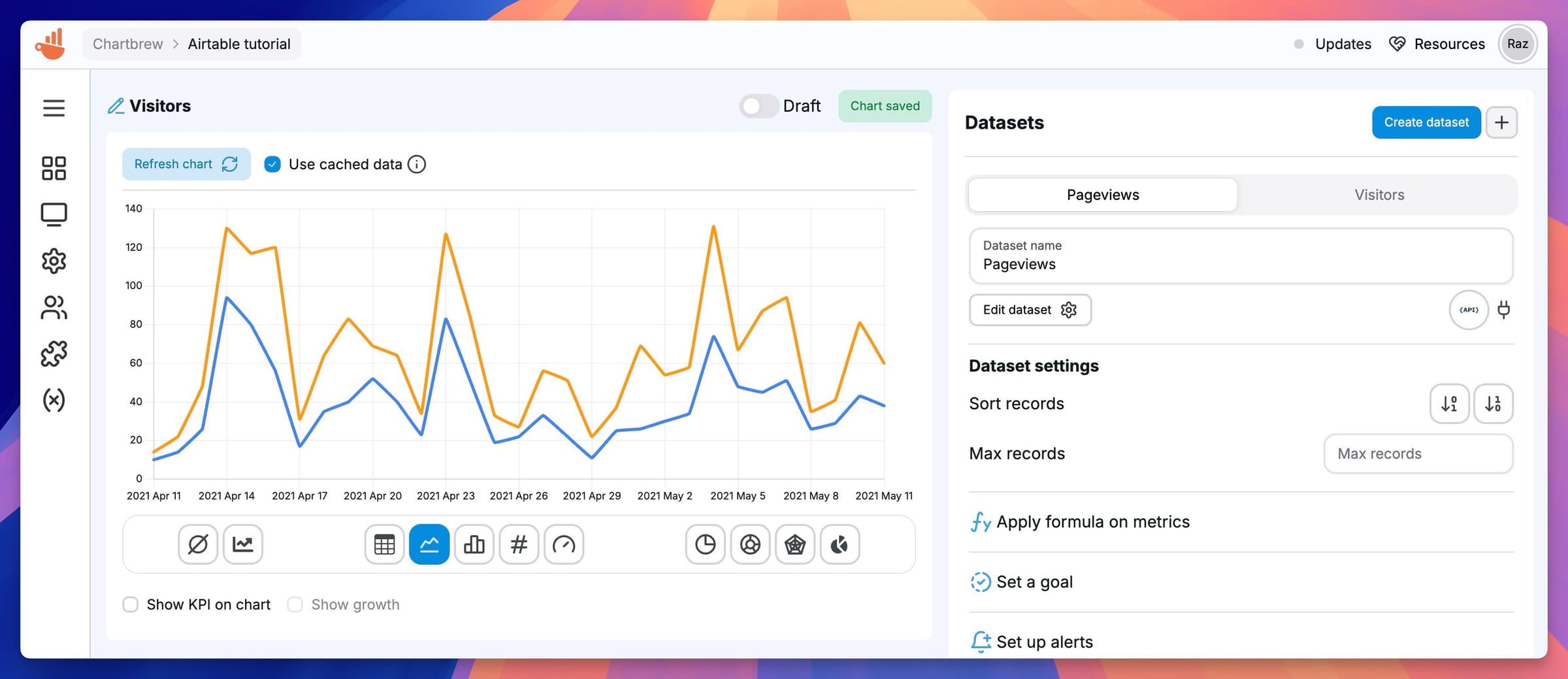 How to visualize Airtable data with Chartbrew